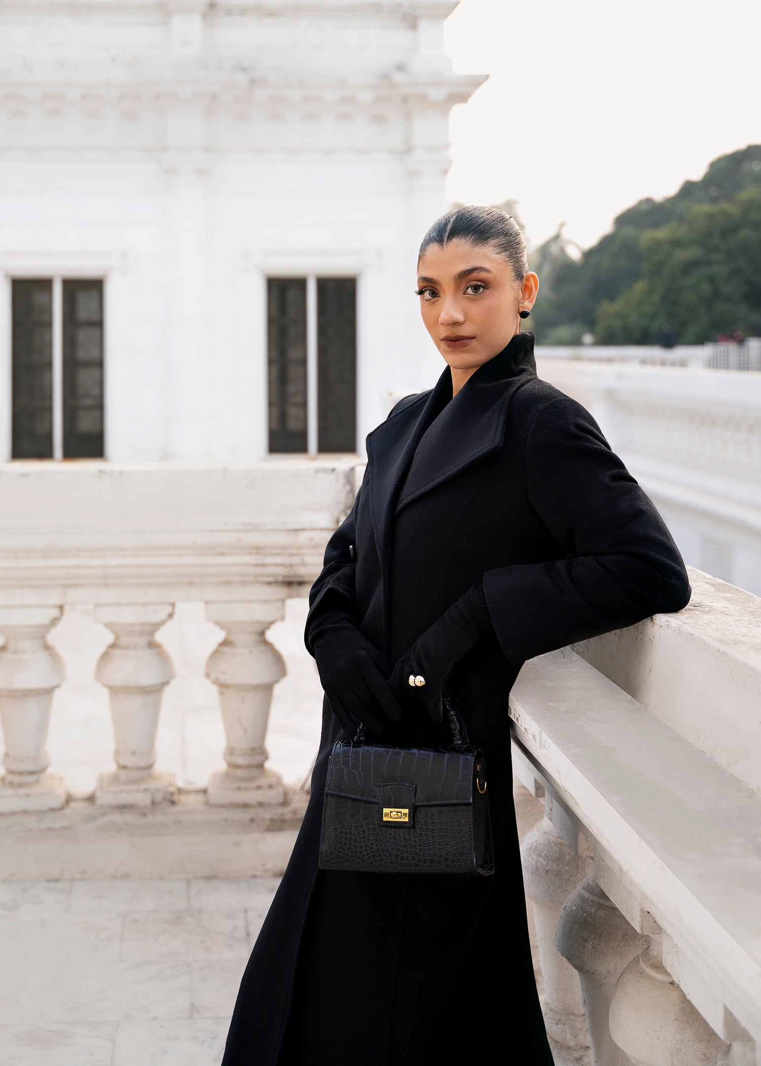 Glam Black Wool Coat – Chaos Official: Opulent Luxury in Wool Long ...